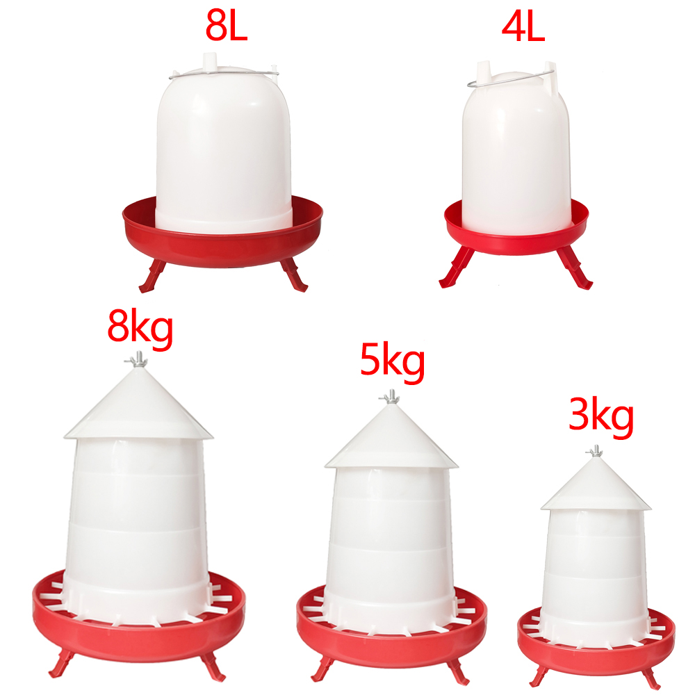 3kg 5kg 8kg Poultry Feeding Bucket Chicken Coop Automatic Feeding ...