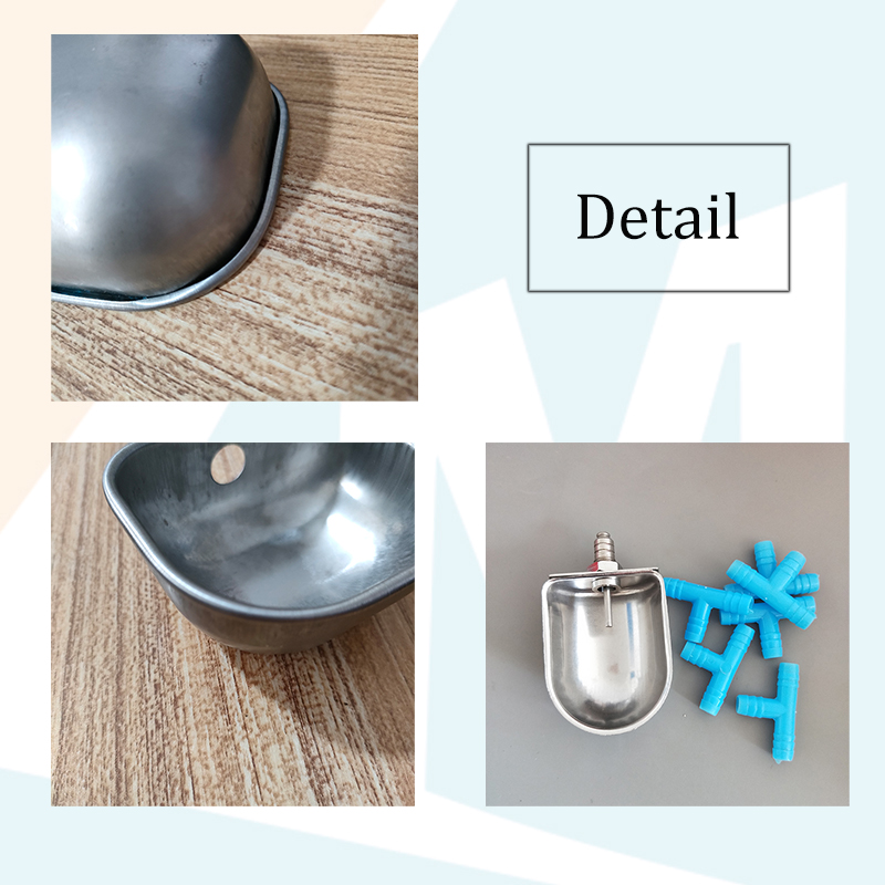 Stainless Steel Rabbit Water Dispenser Rabbit Water Feeder with Bowl ...