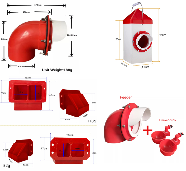 DIY High Quality Poultry Chicken Feeder Barrel Plastic Bucket Farm ...