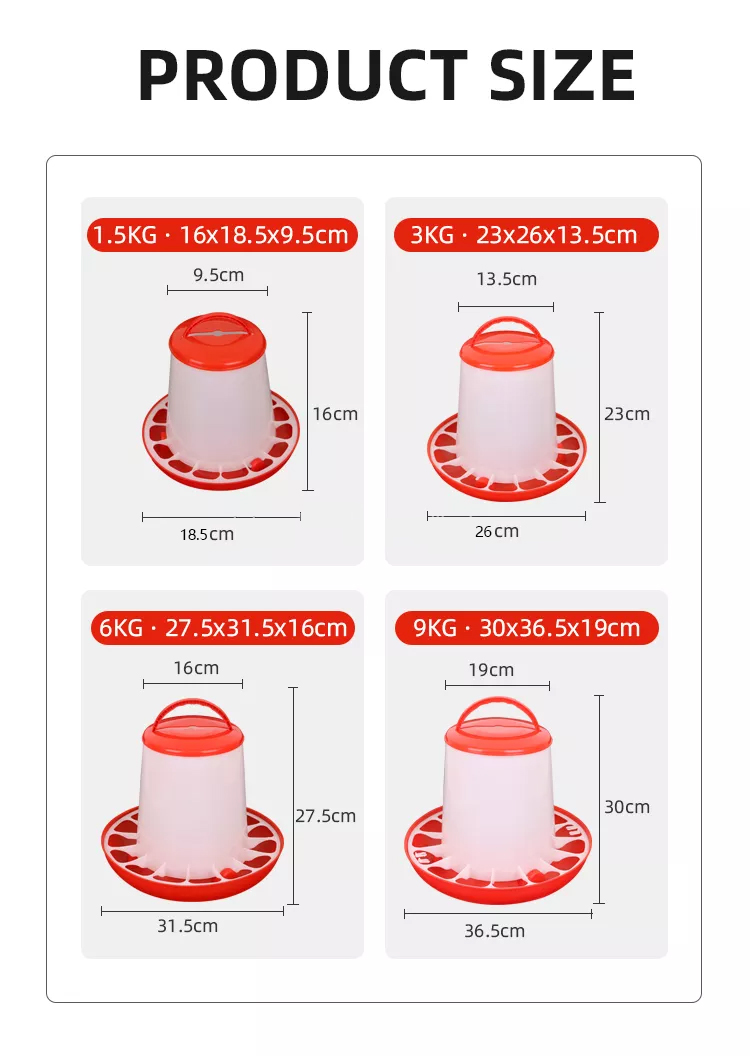 Chicken Feeder Bucket for Chicken Farm Feeder Line - Long Mu Animal ...