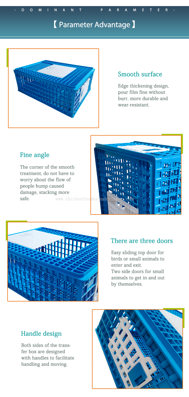 Chicken Transport Cage Poultry Farms Transport Boxes Plastic Broiler ...